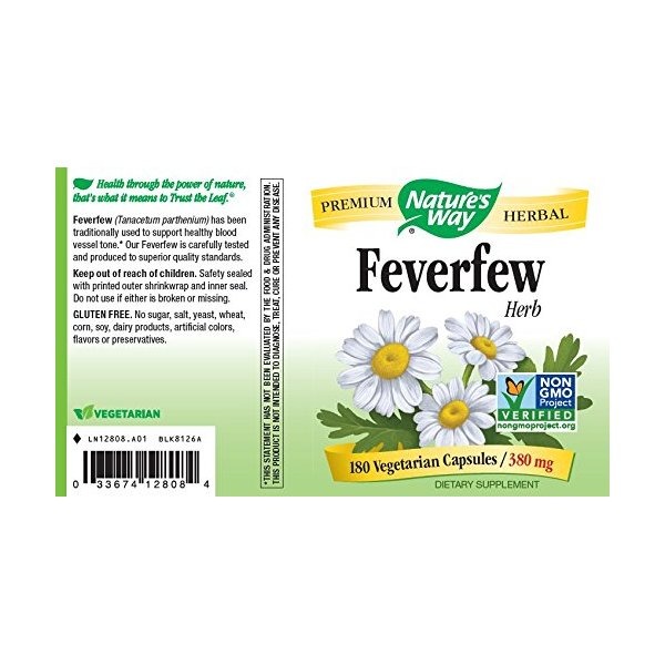 Hojas Camino Matricaria, 380 Mg, 180 Cápsulas De La Naturale ...