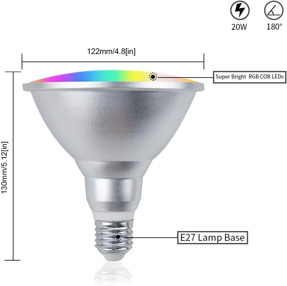 Klarlight Par38 – Foco Led Rgb (20 W, Intensidad Regulable ...