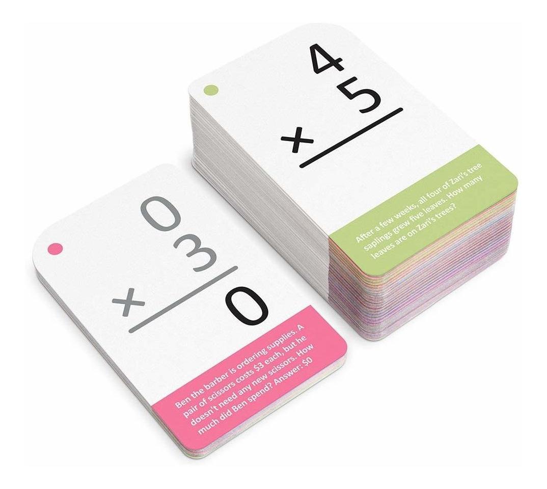 Multiplication Math Flash Cards With Word Problems – Include ...