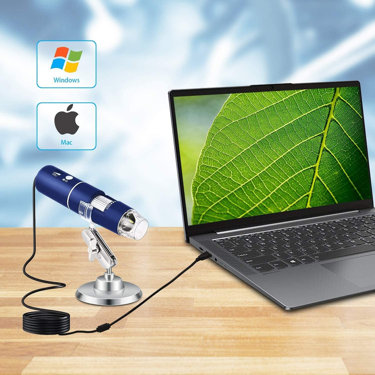 Microscopio Digital Inalámbrico Portátil Usb Ampliación Micr ...