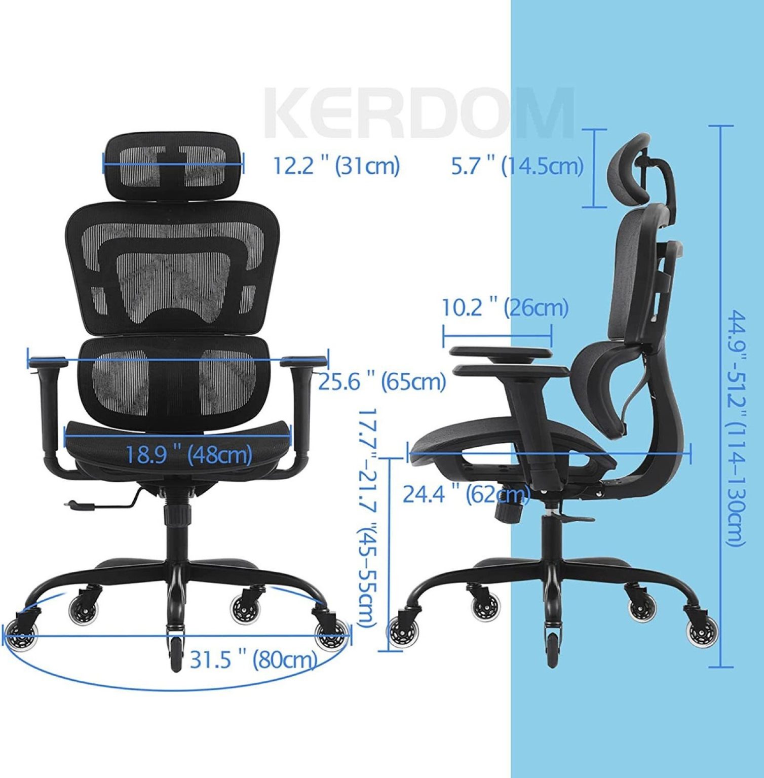 Kerdom – Silla De Escritorio Ergonómica, Cómoda Silla De Tra ...