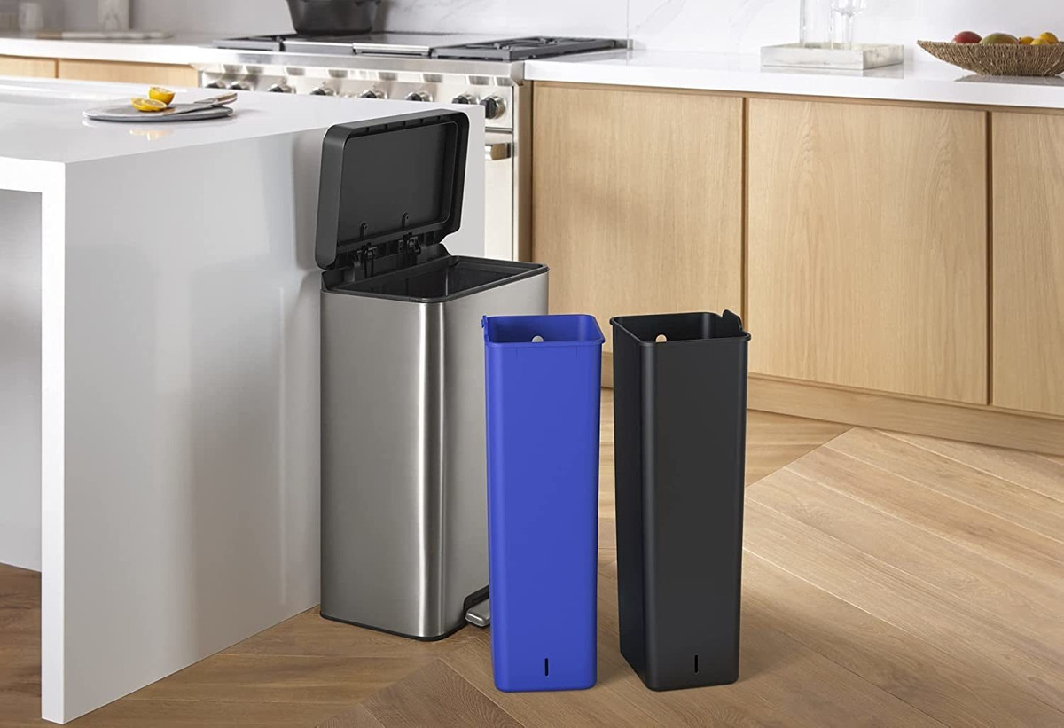 Kohler 11 Gallon Hands-free Dual Compartment Recycling Kitch ...