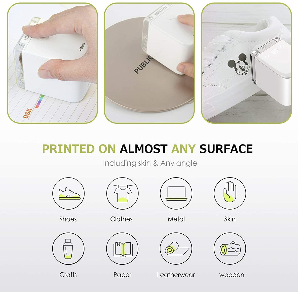 Impresora De Mano A Todo Color, Mini Impresora Inalámbrica W ...