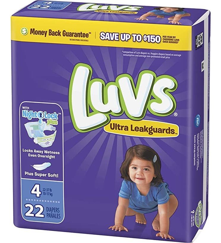 Luvs Luvs Ultra Leakguards Pañales Tamaño 4 22 Conde, 22 Con ...
